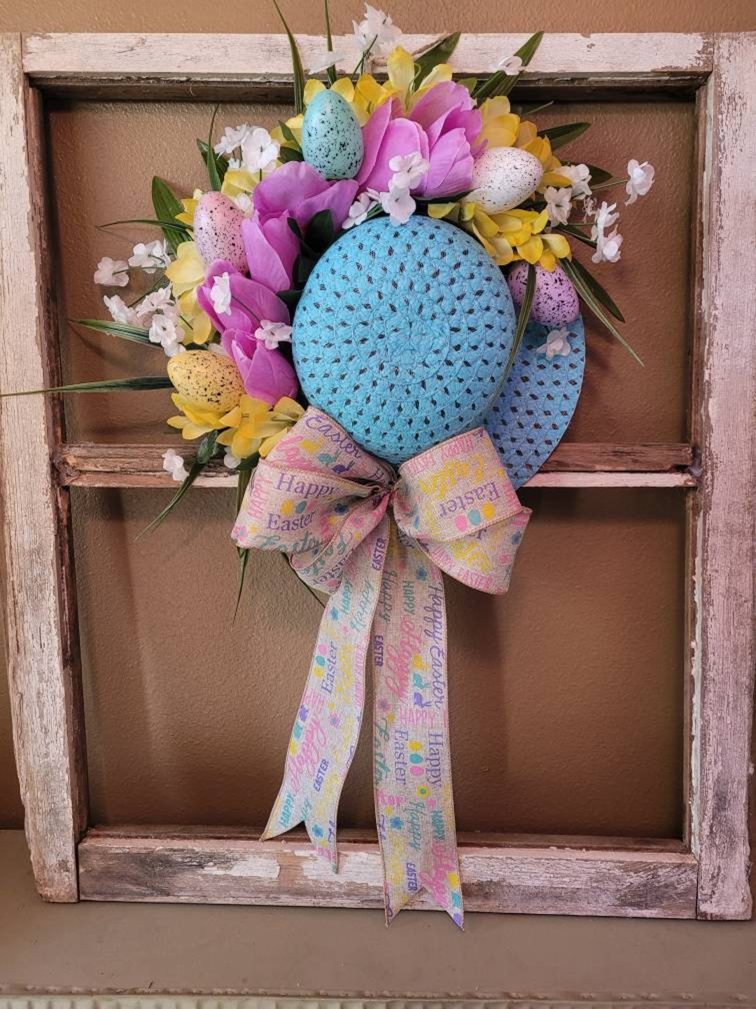 Easter Spring Hat Wreath - Etsy