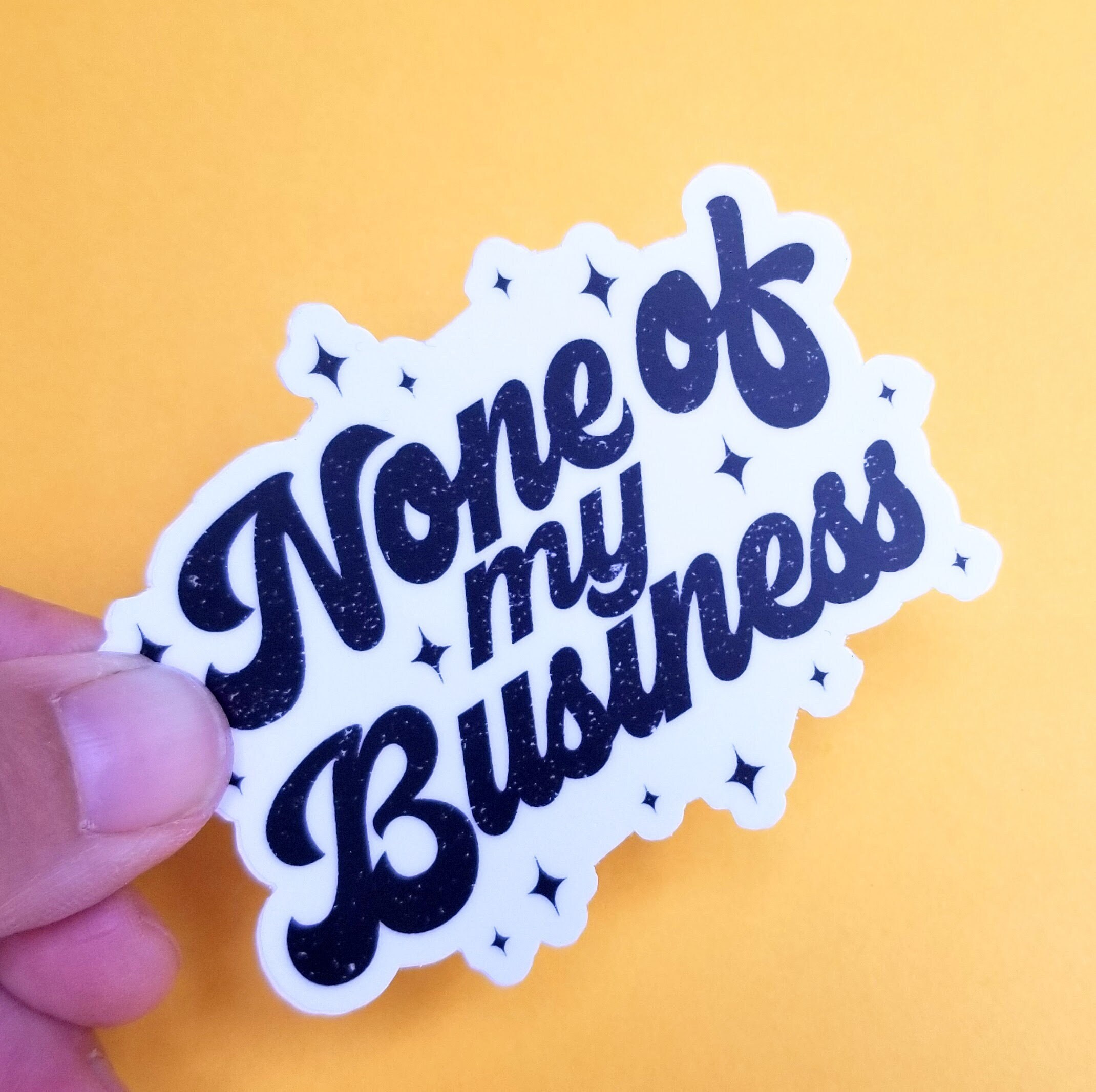 None of My Business Sticker Car Decal Free Thinker | Etsy