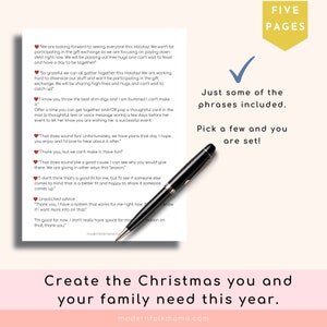 How to Say No for the Holidays Workbook, Christmas Printable for ...