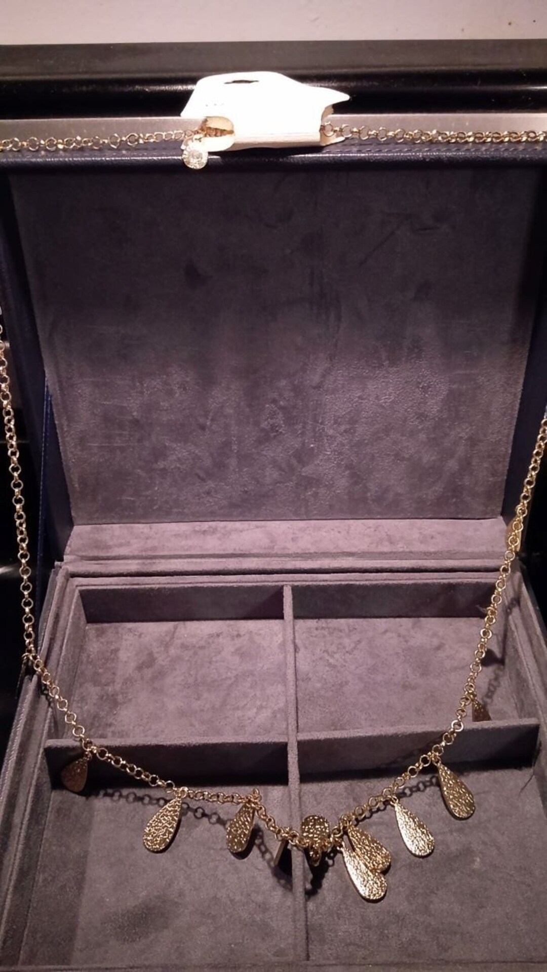 Vintage New With Tag Liz Claiborne Chain Necklace With Teardrop Charms ...