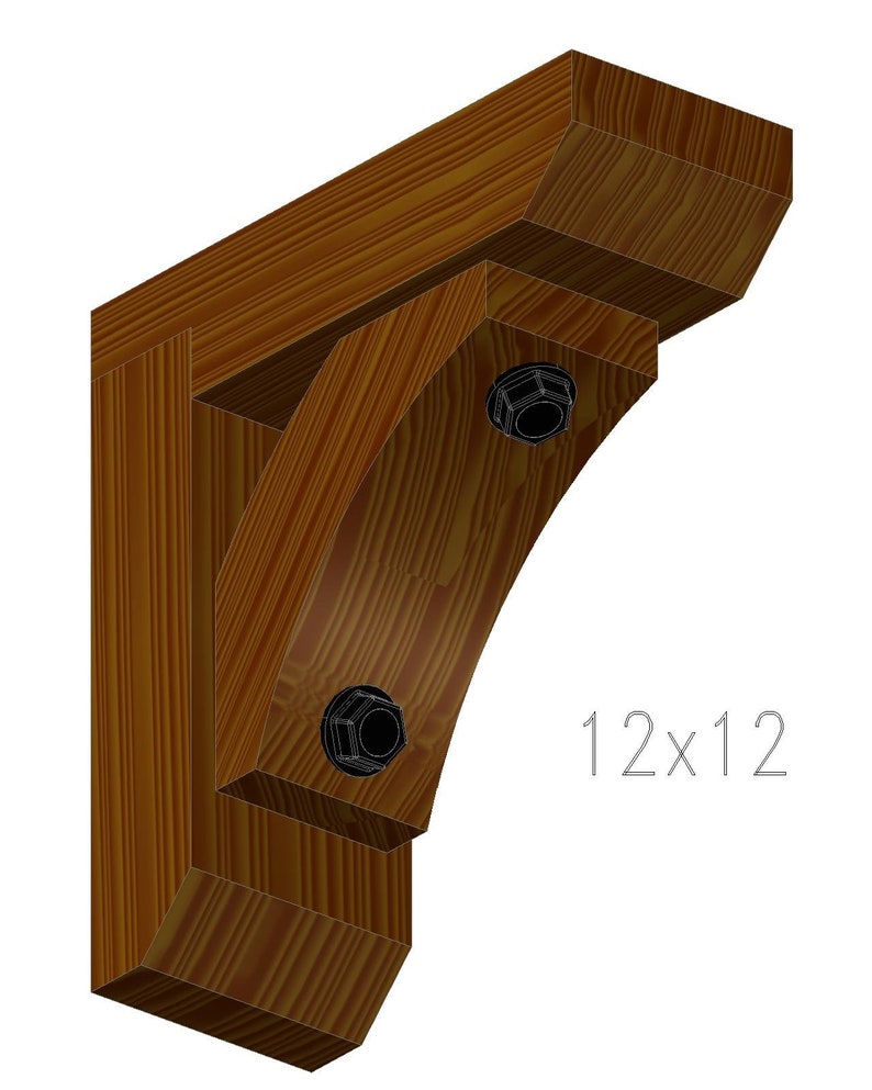 Curved Timber Wood Bracket - Etsy