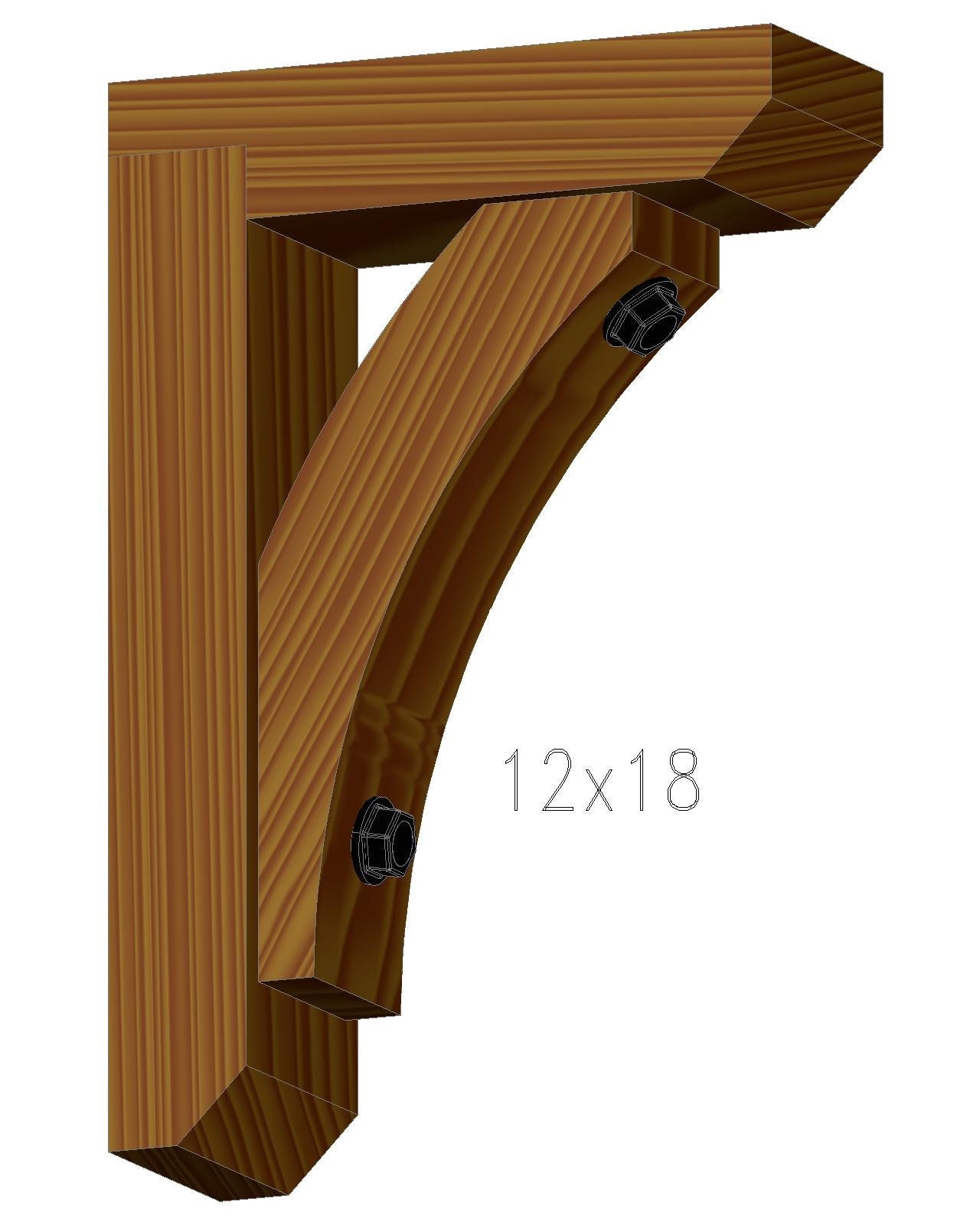 Curved Timber Wood Bracket - Etsy