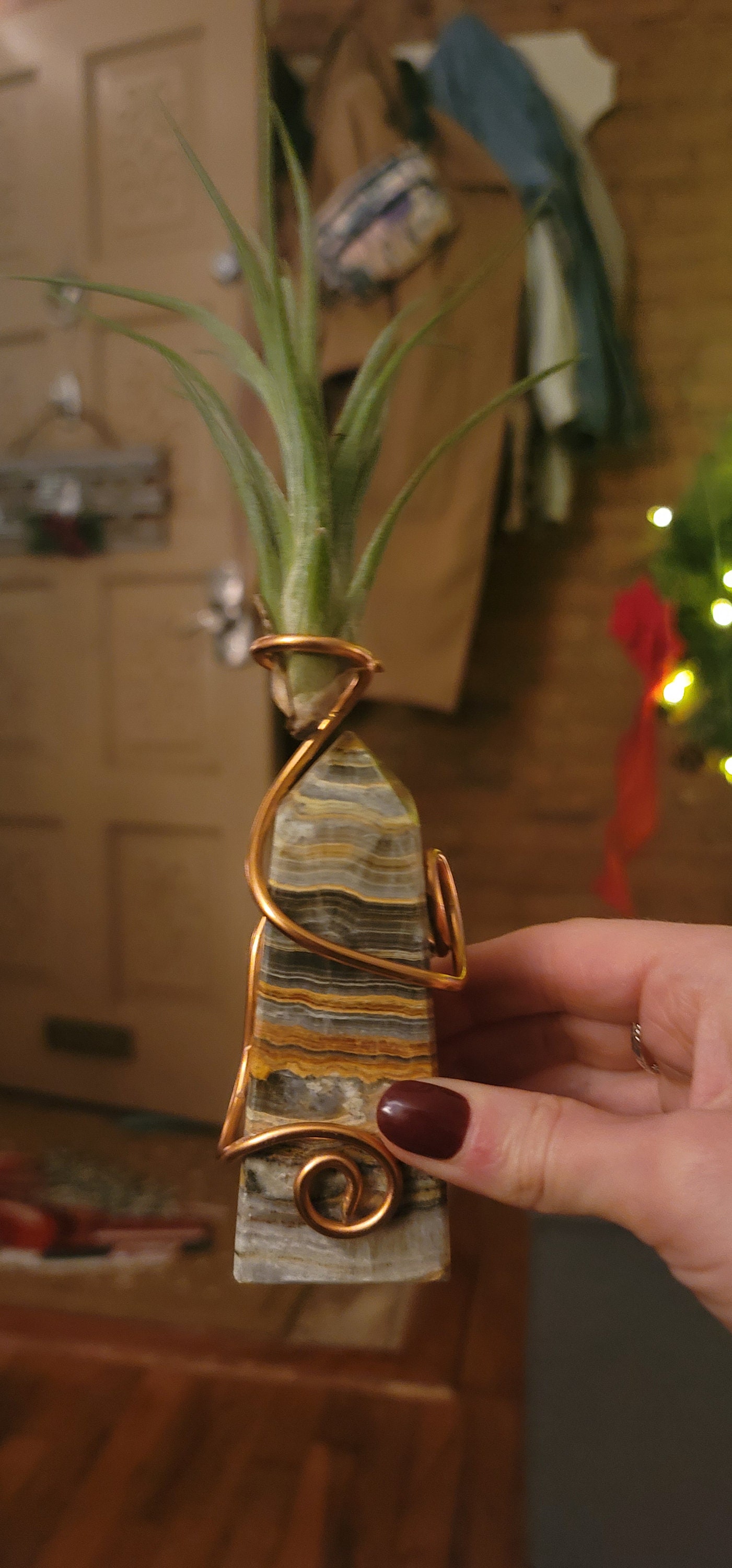 Wire Wrapped Crystal Air Plant Holder - Etsy