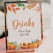 Drinks Sign Drinks Table Sign Fall Pumpkin Baby Shower - Etsy