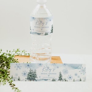 Winter Wonderland Bottle Labels, Water Bottle Label Template, Winter ...