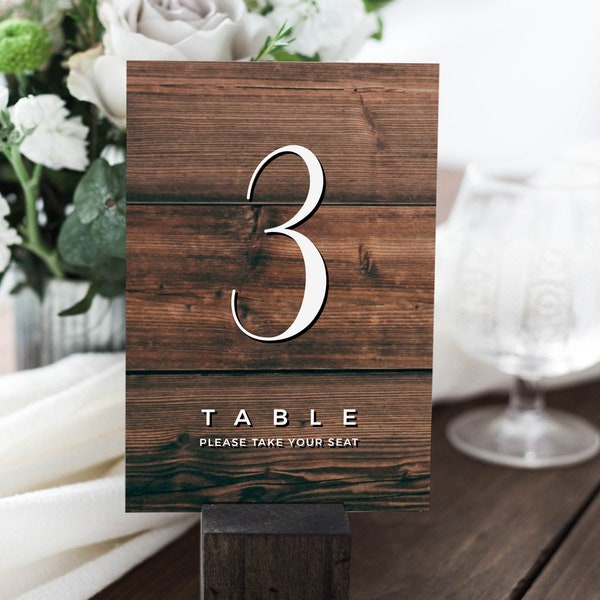 Wood Table Numbers - Etsy
