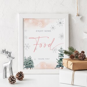 Food Sign Baby Shower Food Sign Food Bar Sign Winter Baby - Etsy
