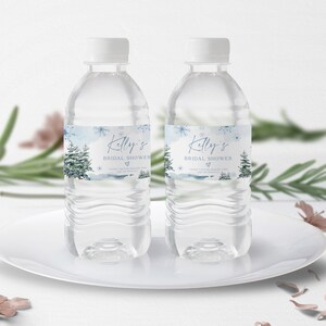 Winter Wonderland Bottle Labels, Water Bottle Label Template, Winter ...