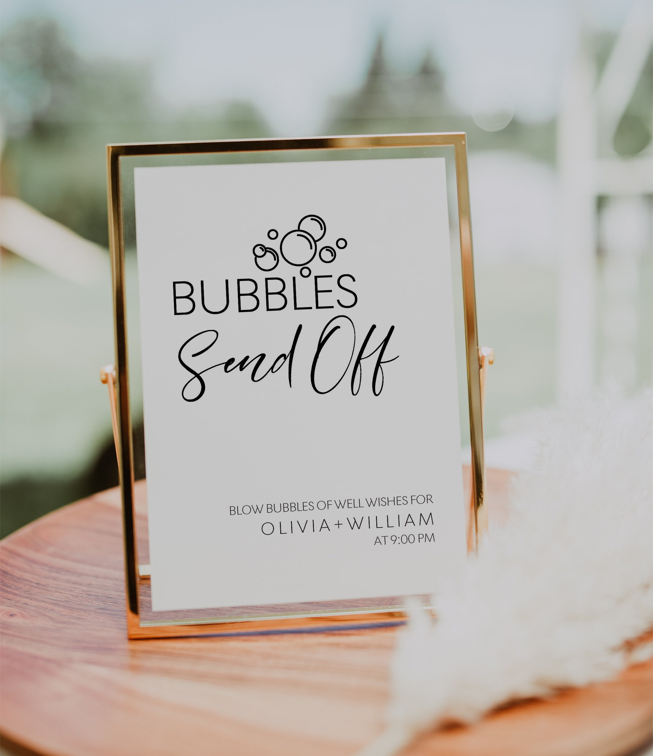 Bubbles Send off Sign Blow Bubbles Sign Modern Minimal - Etsy Canada