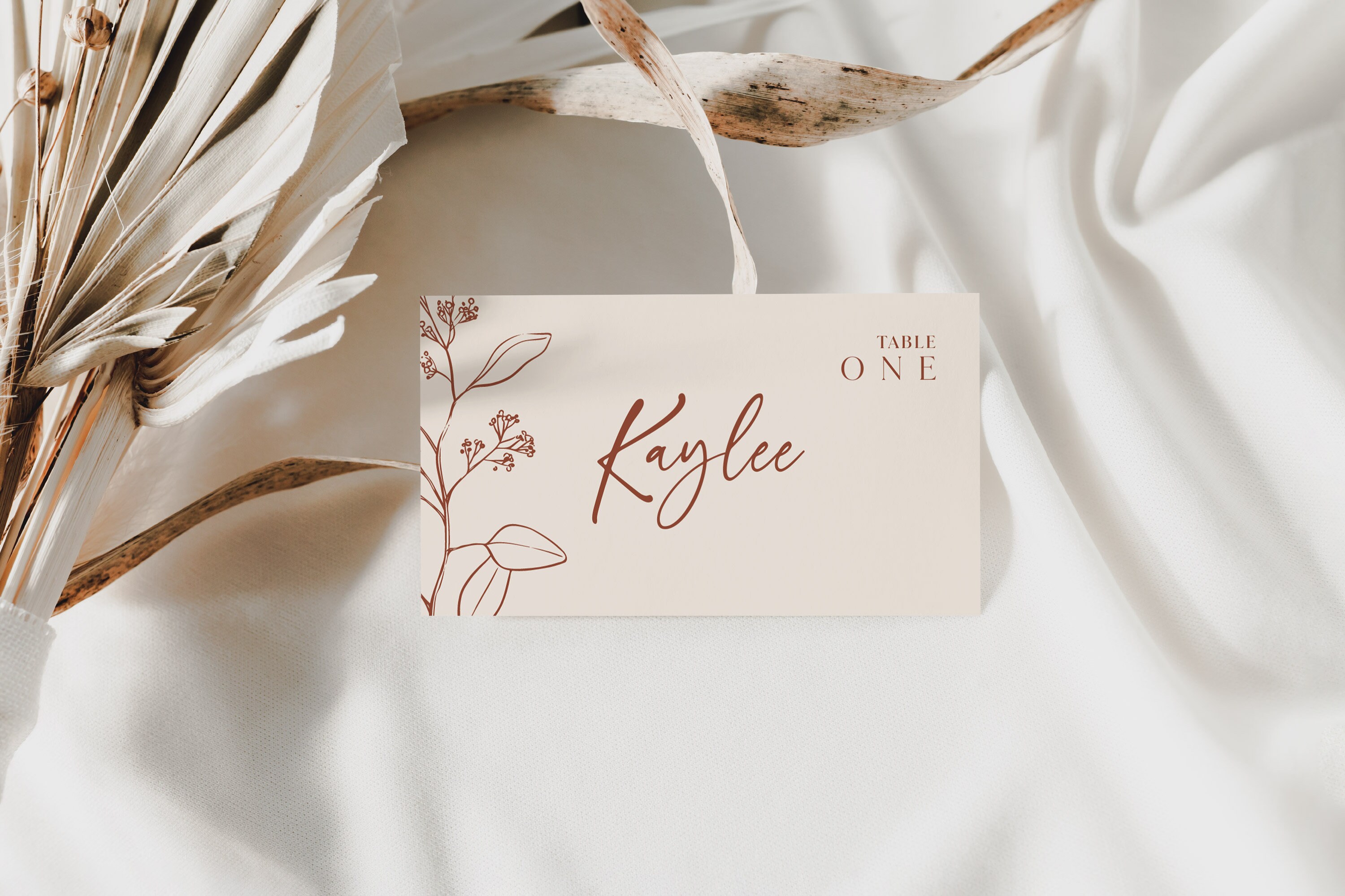 Place Card Template Name Tags Template Floral Place Cards | Etsy