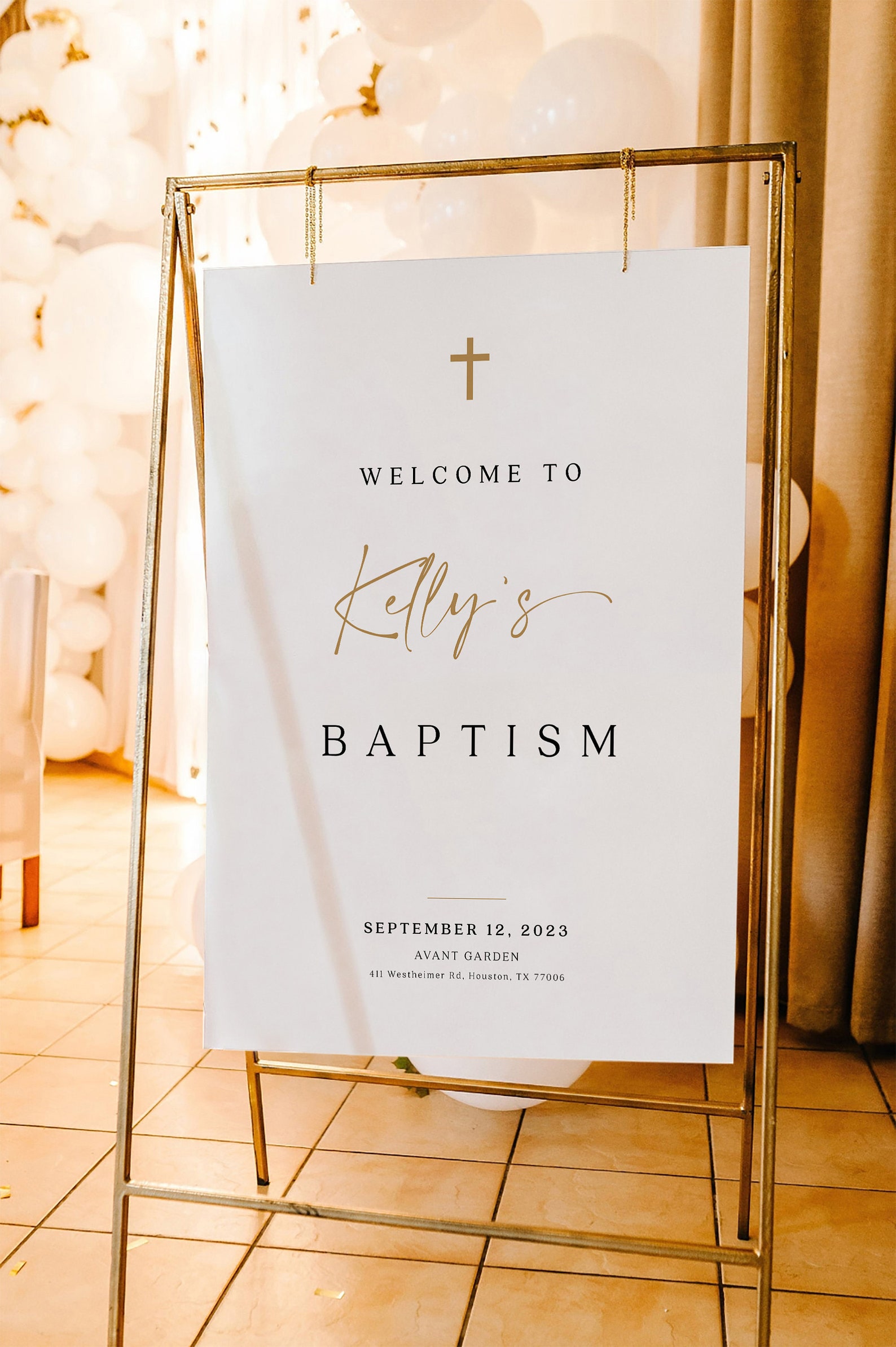 Baptism Welcome Sign Welcome Sign Template Modern and | Etsy