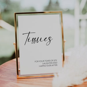 Tissues Sign, Wedding Tissues Sign, Wedding Signage lwtboho - Etsy