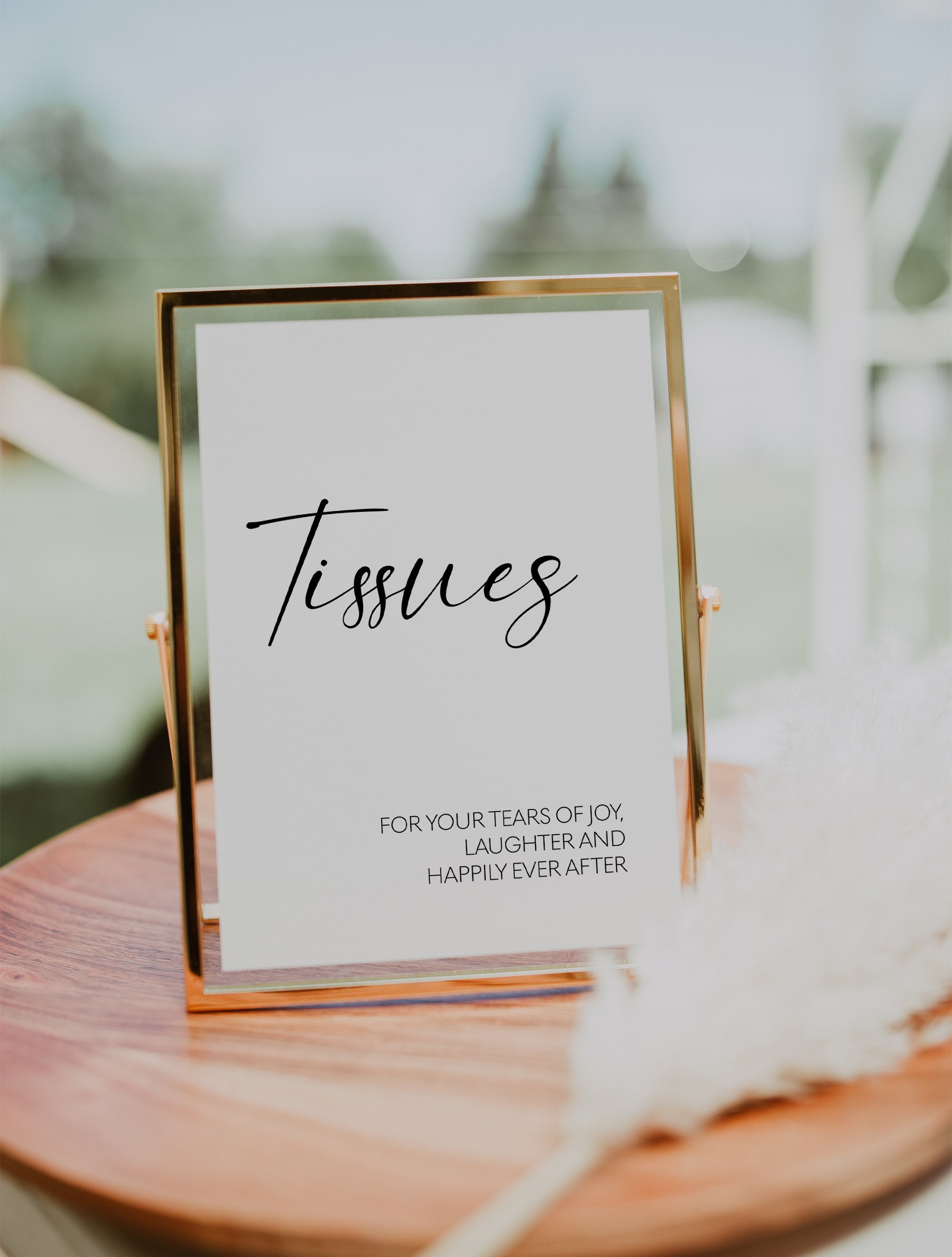 Tissues Sign Wedding Tissues Sign Wedding Signage lwtboho | Etsy