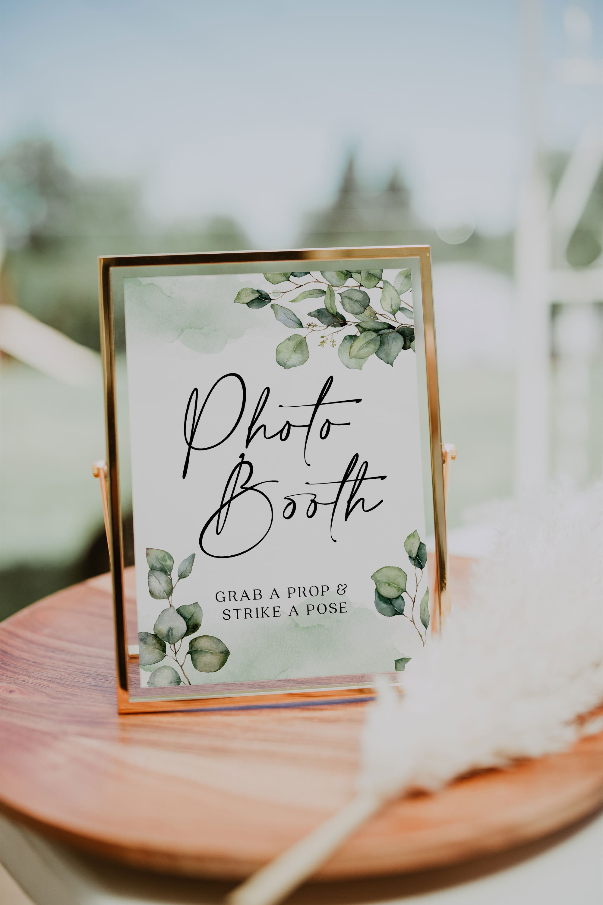 Photo Booth Sign Wedding Photo Booth Template Greenery Sign - Etsy