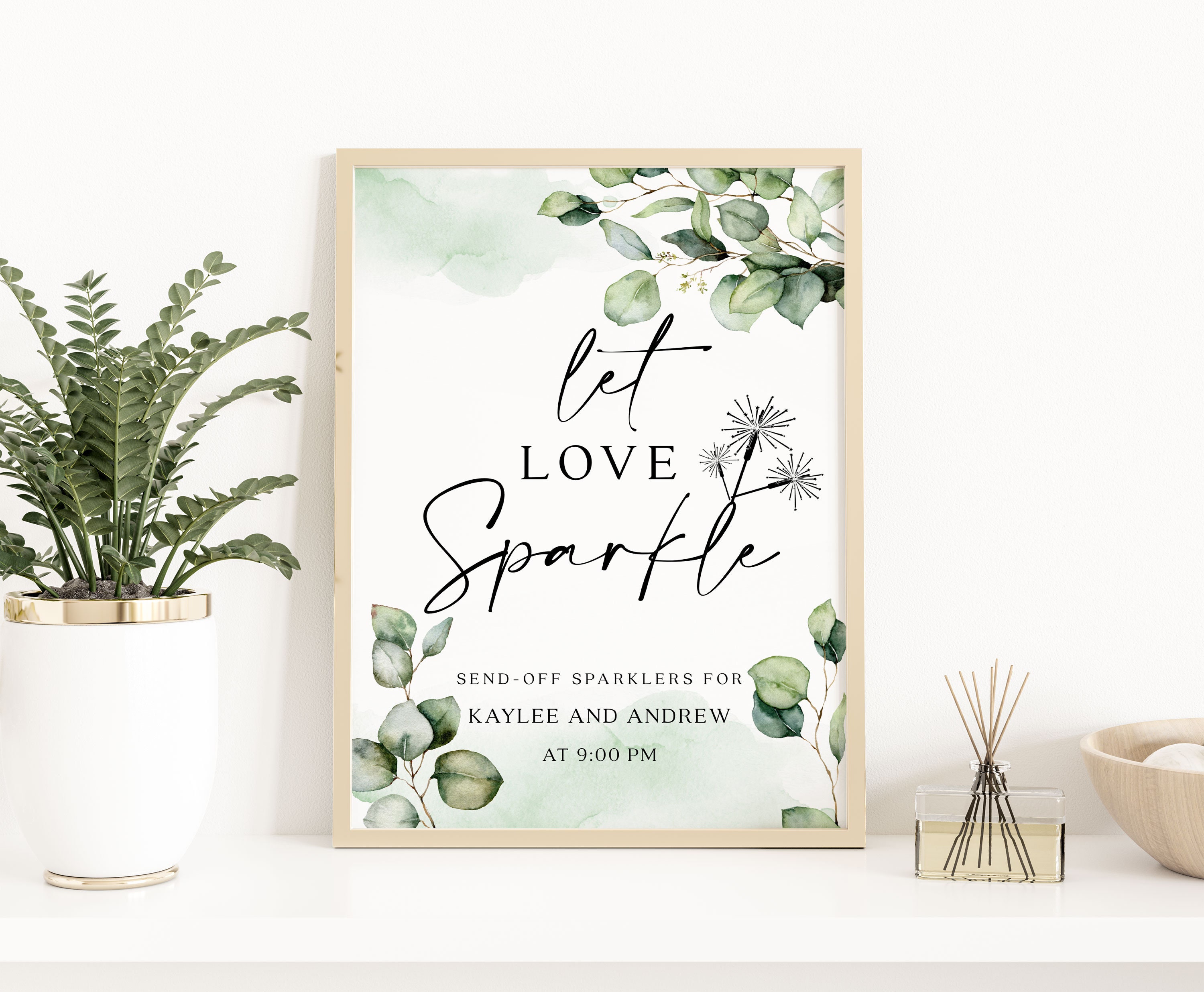 Let Love Sparkle Sign Sparklers Send Off Wedding Sign | Etsy