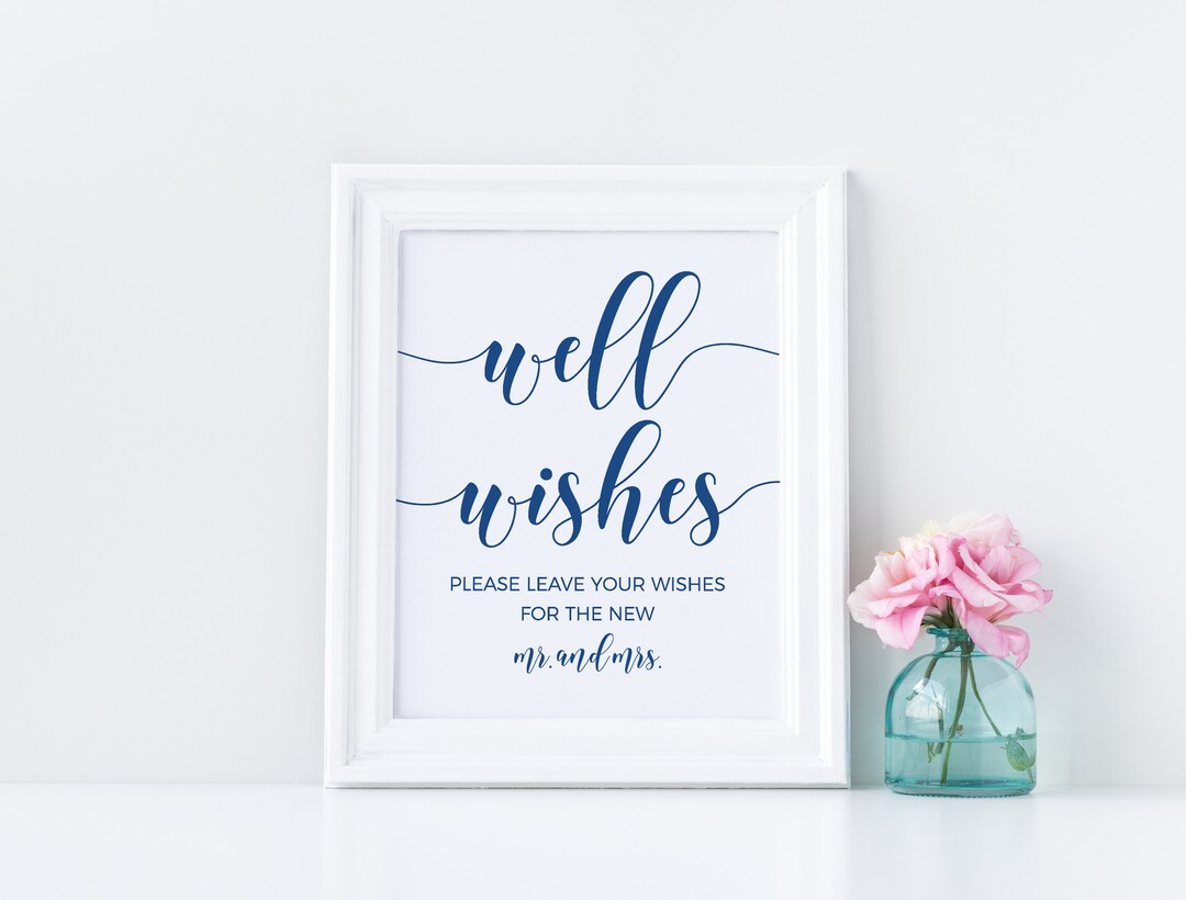 Well Wishes Sign, Wedding Well Wishes, Wedding Signs, Wishing Well ...