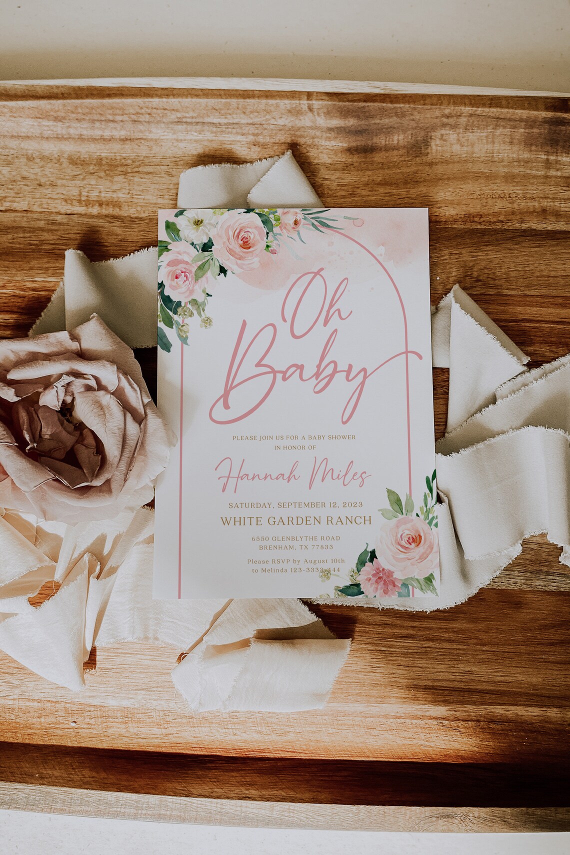 Oh Baby Invitation Baby Shower Invitation Template Baby | Etsy