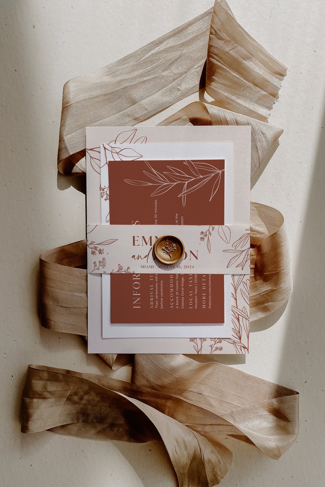 Beige Belly Bend Belly Band for Floral Terracotta Wedding | Etsy