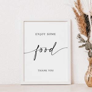 Food Sign Printable Food Sign Template Modern and Elegant - Etsy