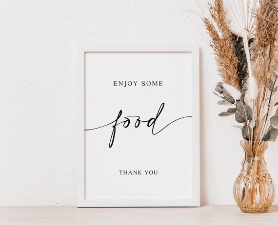 Food Sign Printable Food Sign Template Modern and Elegant | Etsy