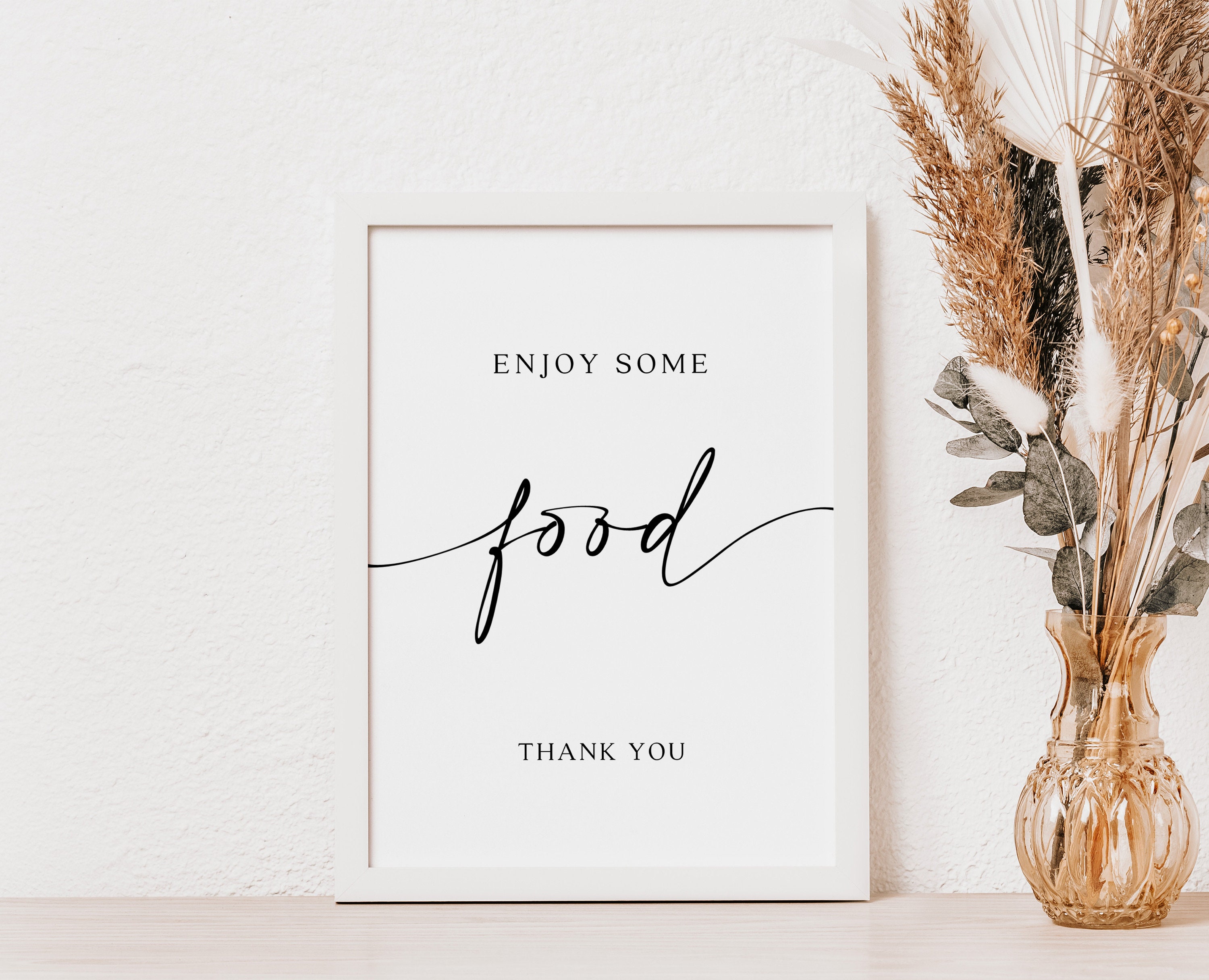 Food Sign Printable Food Sign Template Modern and Elegant | Etsy