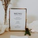 Menu Sign Template, Table Menu Sign, Wedding Menu Template, Elegant ...
