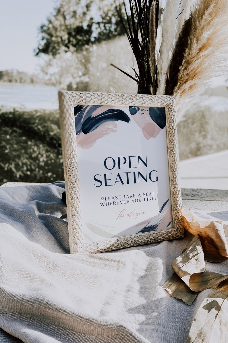 Open Seating Sign Find Your Seat Sign Wedding Seating Sign - Etsy