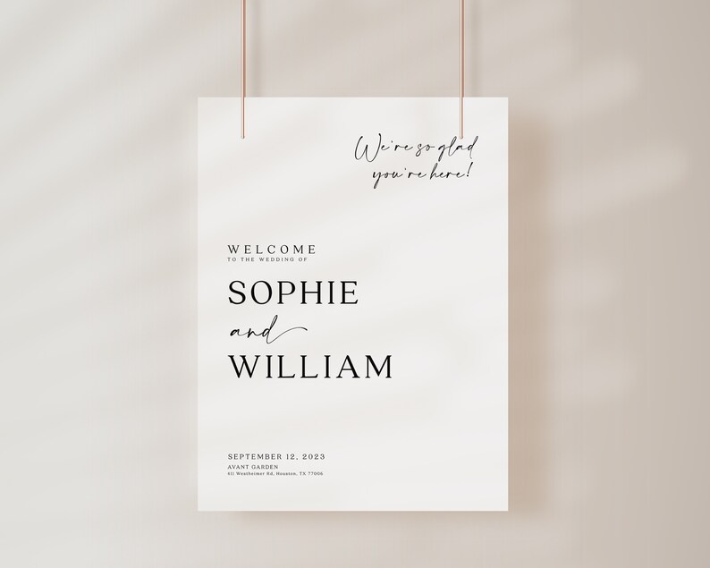 Minimalist Welcome Sign Wedding Welcome Sign Welcome Sign - Etsy