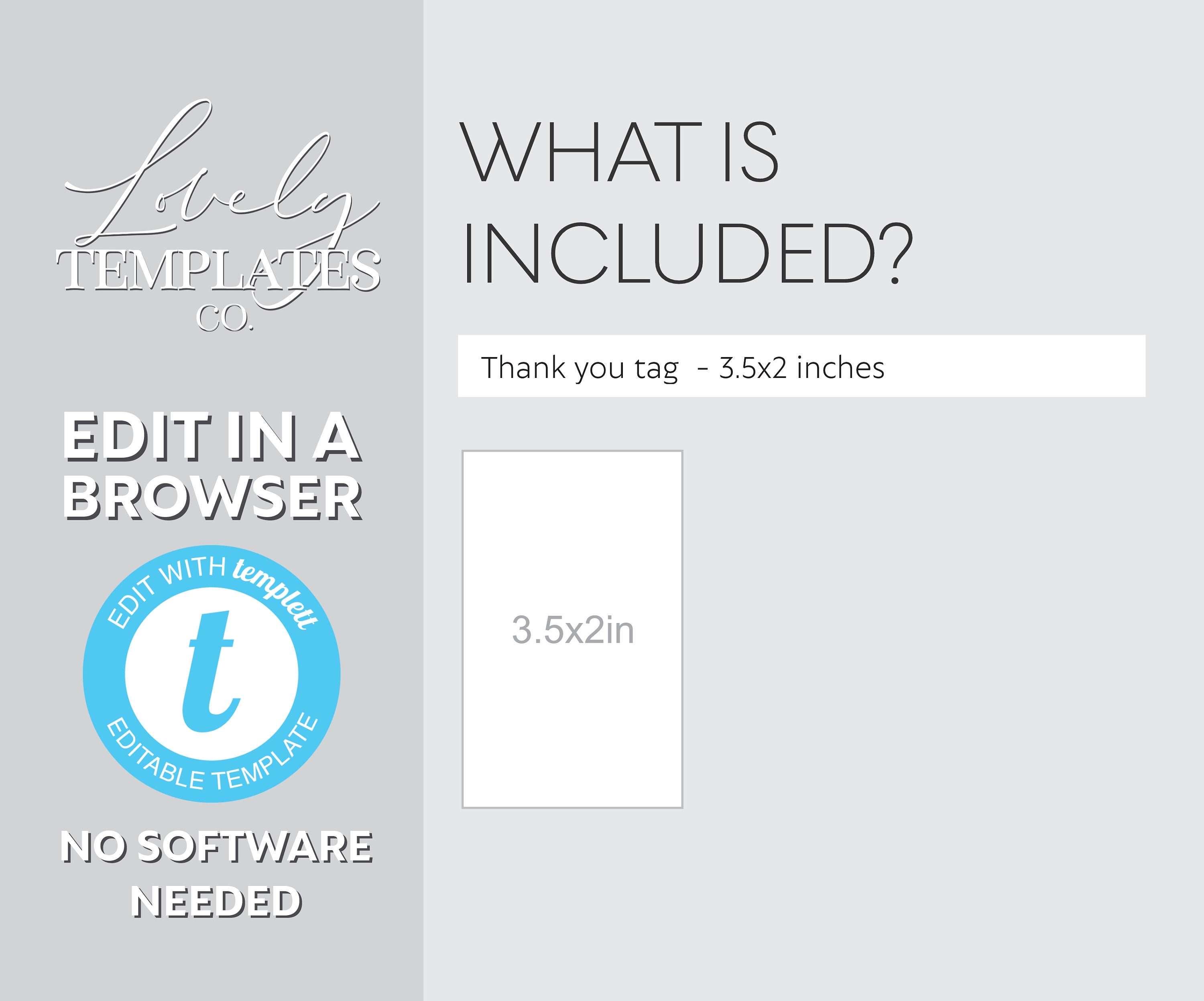 Tropical Tags Gifts Tag Template Wedding Tags Thank You - Etsy