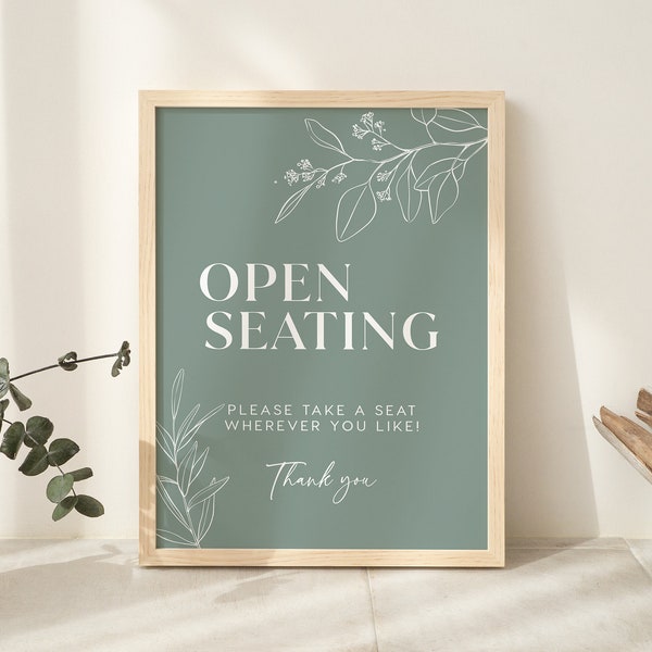 Open Seating Sign - Etsy
