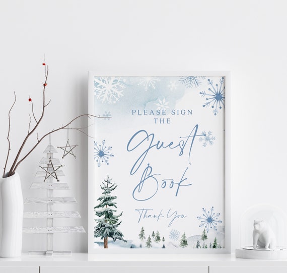 Winter Wonderland Guest Book Sign In 64 Pieces Baby It's Cold Outside