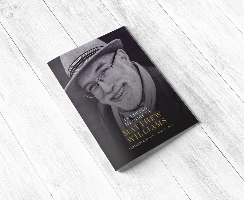 Funeral Program Template in Loving Memory Program Template | Etsy