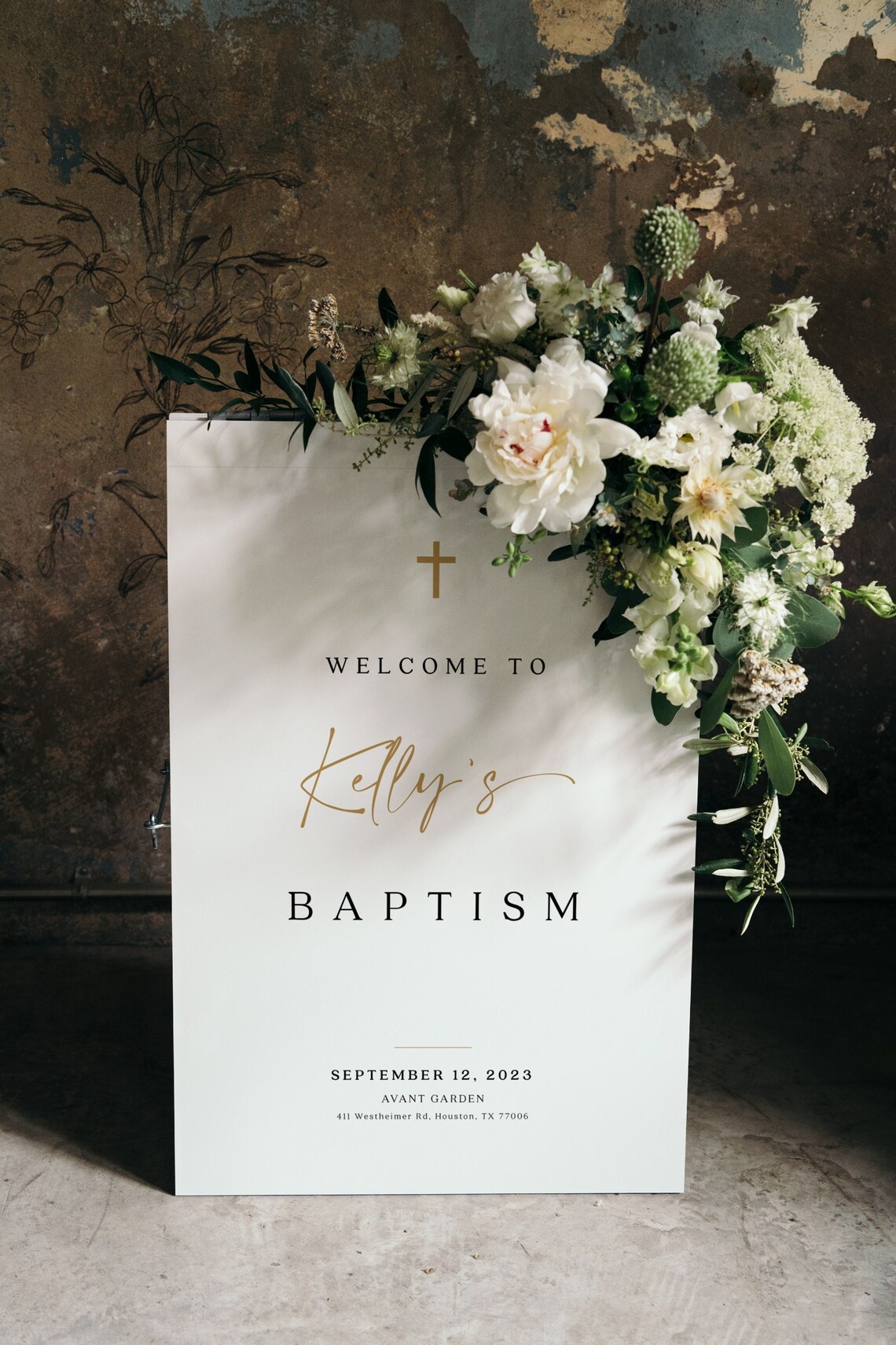 Baptism Welcome Sign Welcome Sign Template Modern and | Etsy