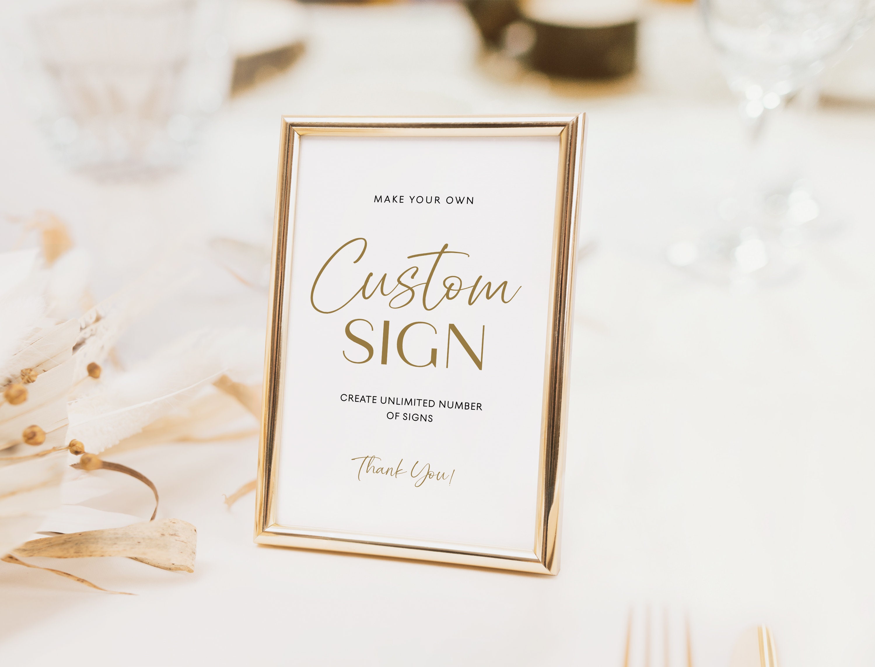 Gold Wedding Sign Gold Sign Template Wedding Sign Gold - Etsy
