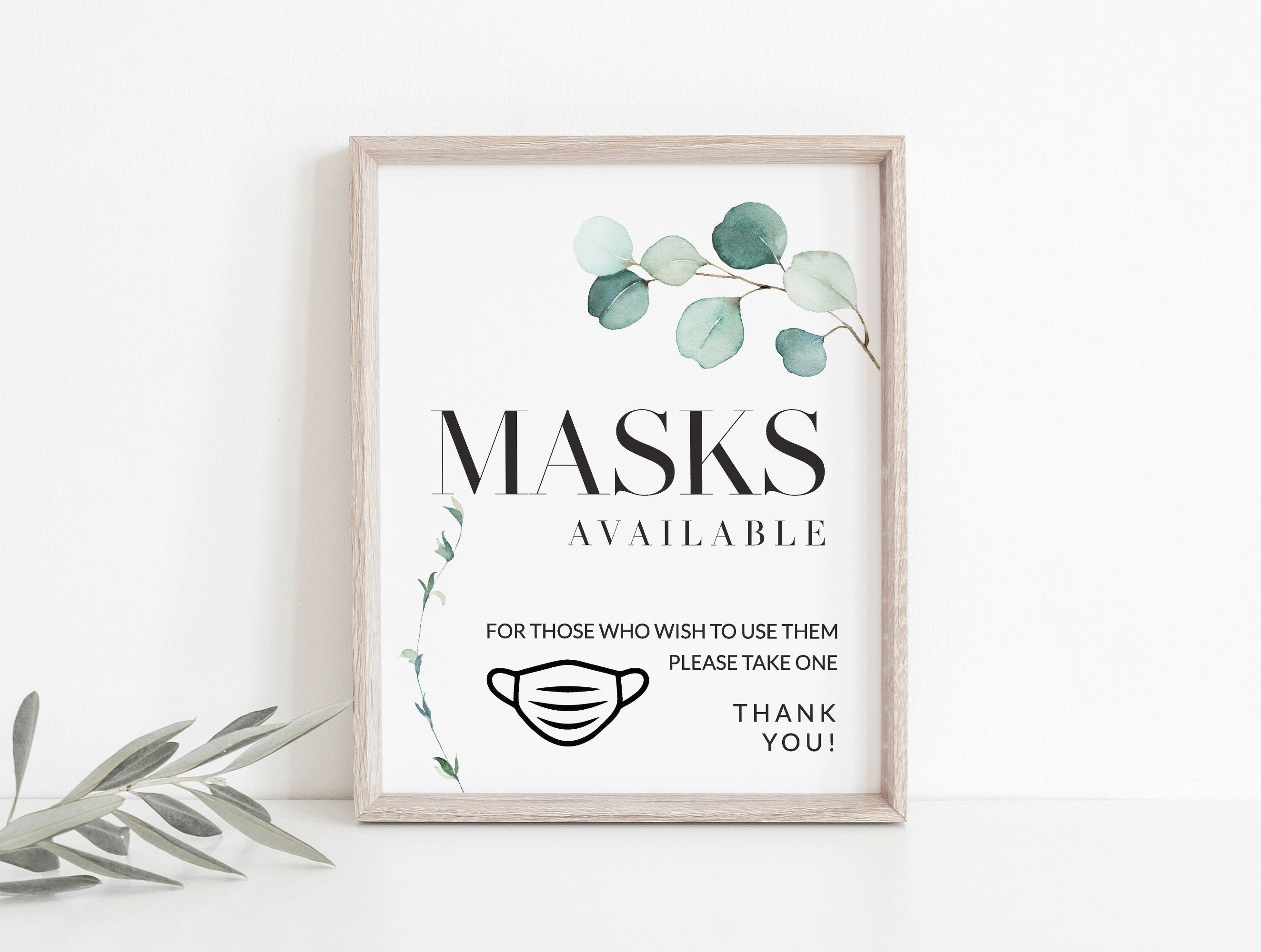 Masks Sign Masks Available Sign Wedding Sign GR021LWT - Etsy