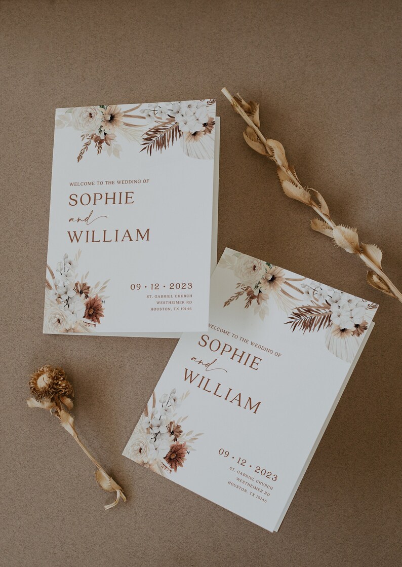 Wedding Booklet Template Program Ceremony Booklet Wedding - Etsy