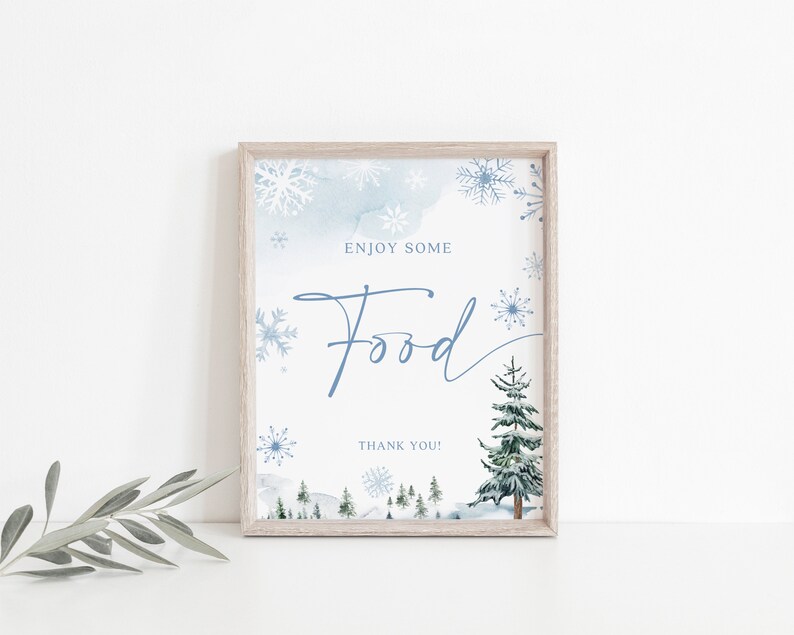 Food Sign Baby Shower Food Sign Food Bar Sign Winter Baby - Etsy