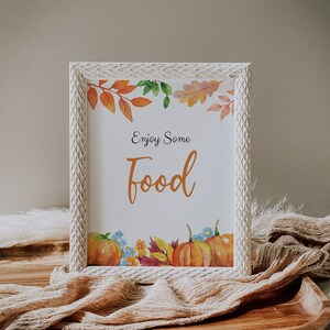 Food Sign Printable Food Sign Template Fall Pumpkin Baby - Etsy