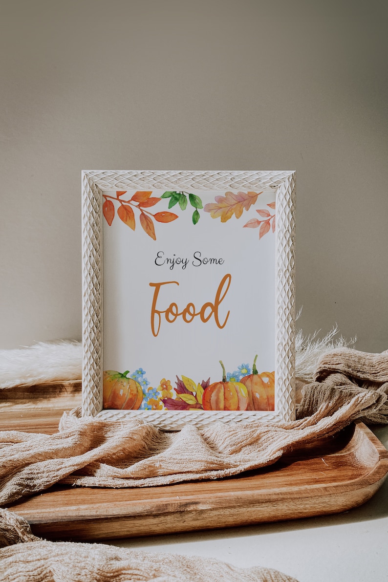 Food Sign Printable Food Sign Template Fall Pumpkin Baby - Etsy