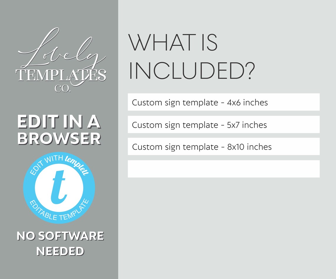 Custom Wedding Sign Custom Sign Template DIY Unlimited Table - Etsy