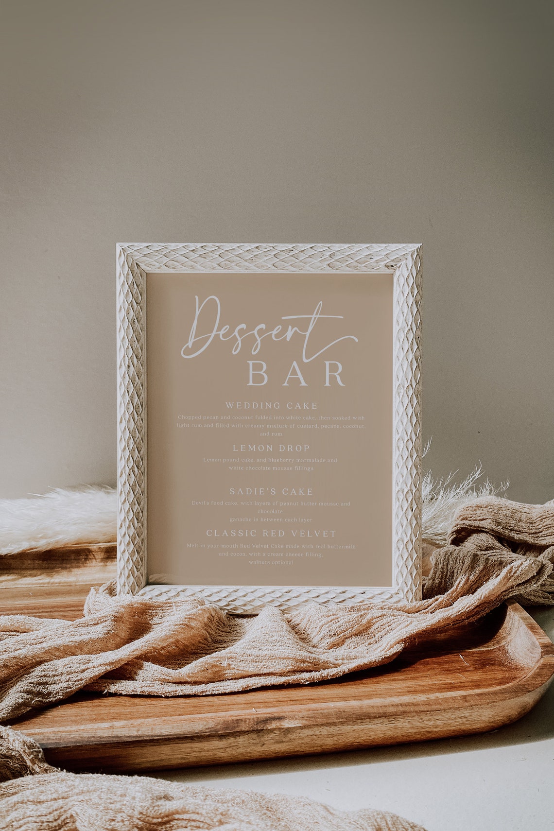 Dessert Sign Dessert Menu Template Wedding Dessert Bar Sign - Etsy