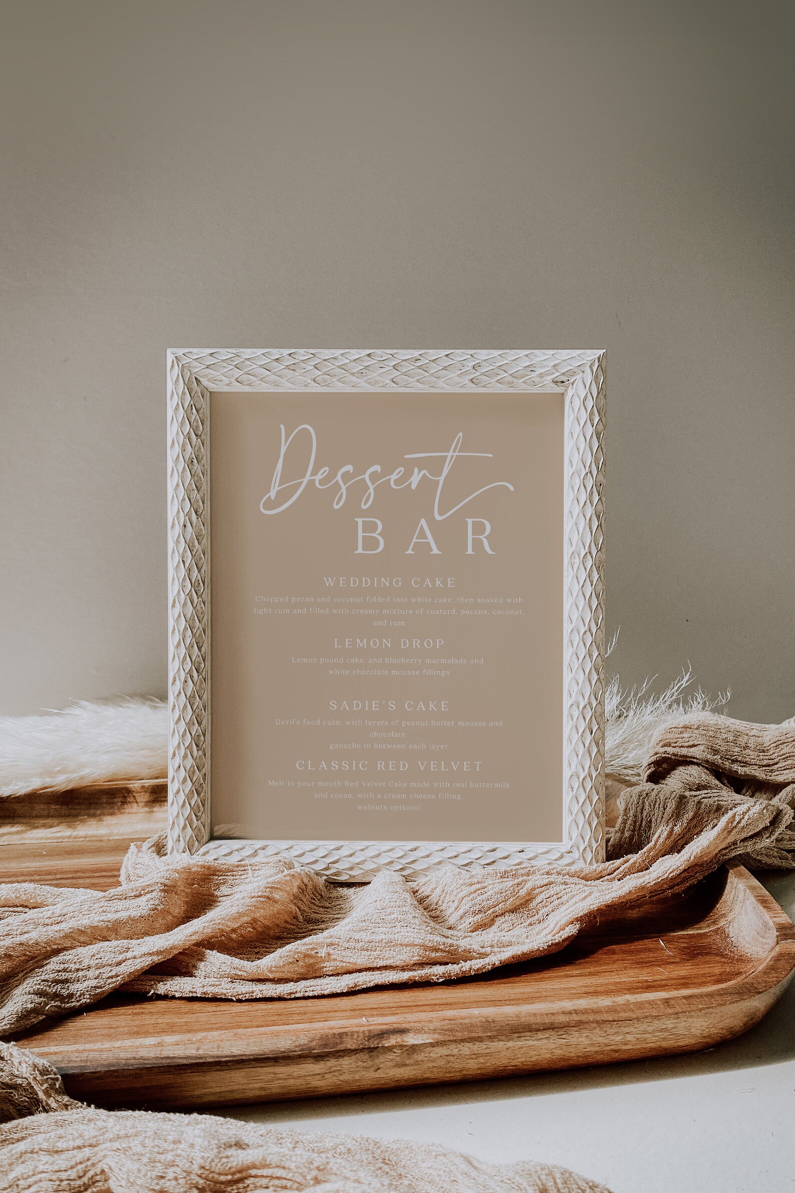 Dessert Sign Dessert Menu Template Wedding Dessert Bar Sign - Etsy