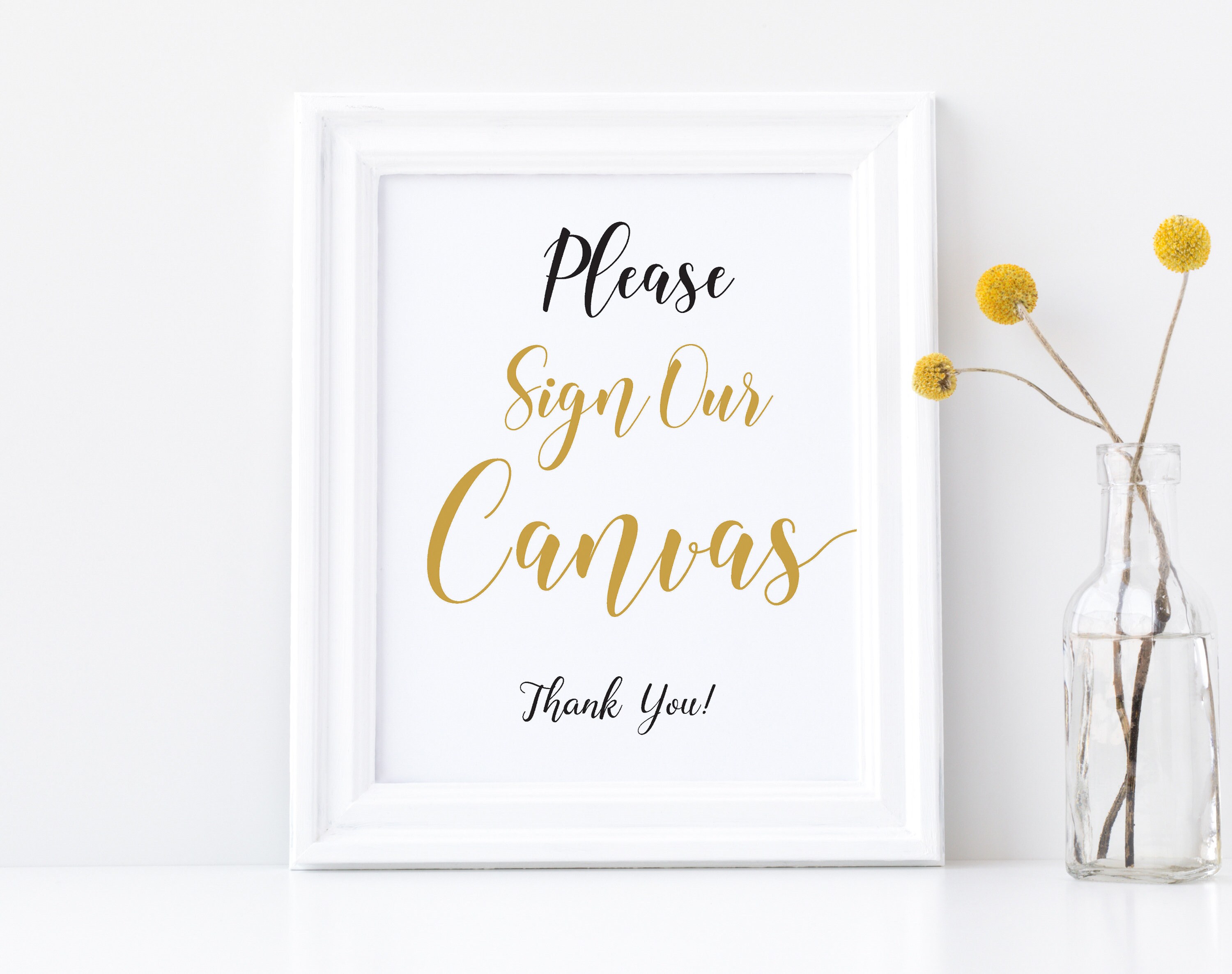 Canvas Sign Wedding Canvas Sign Please Sign Canvas Wedding - Etsy