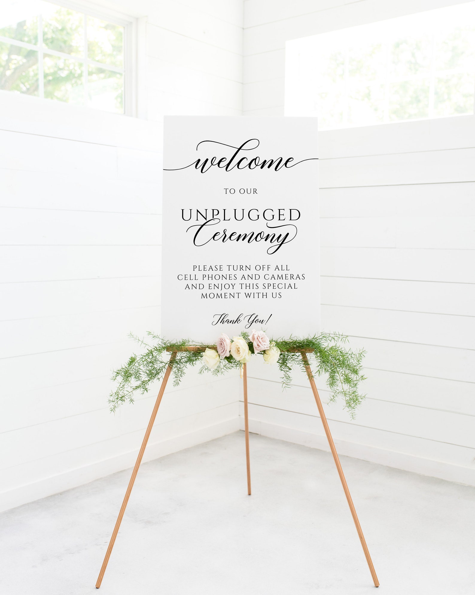 Unplugged Ceremony Sign Wedding Unplugged Sign Minimalist - Etsy