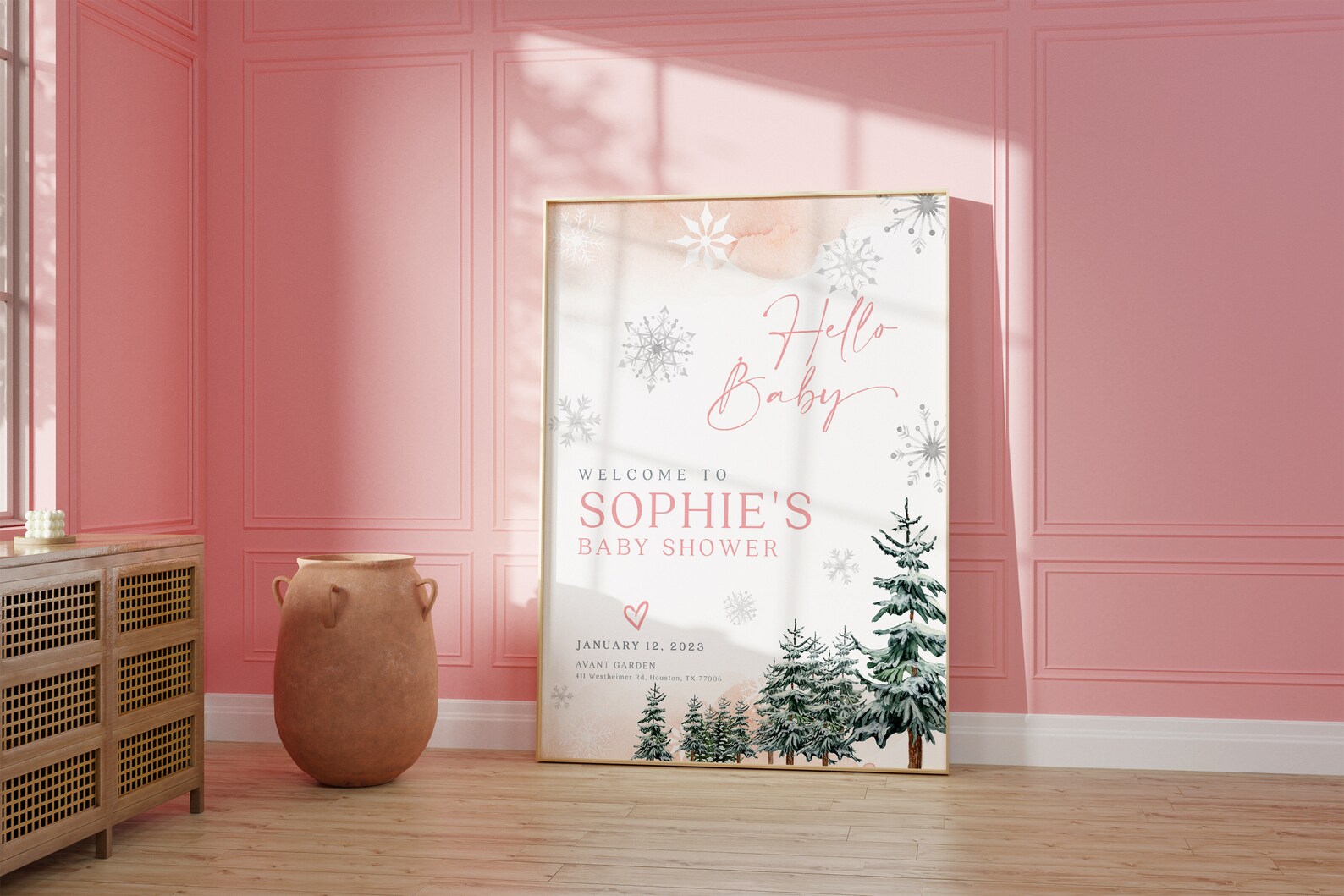 Welcome Sign Template Hello Baby Sign Baby Shower Welcome | Etsy