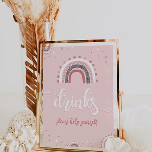 Drinks Sign, Printable Drinks Sign, Baby Shower Sign, Baby Shower ...
