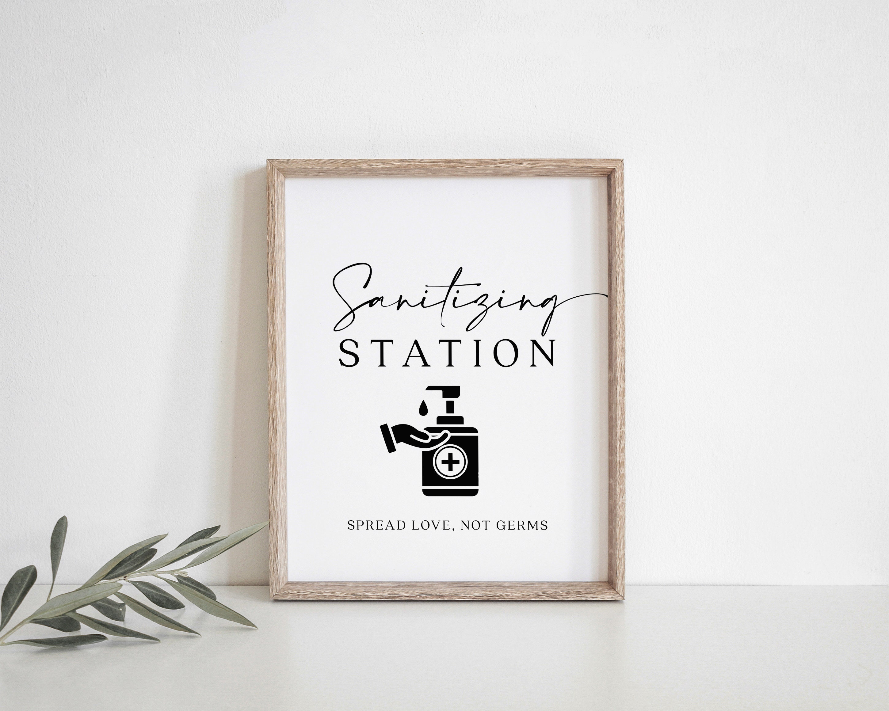 Sanitizing Station Sign Sanitize Sign Printable Modern and - Etsy