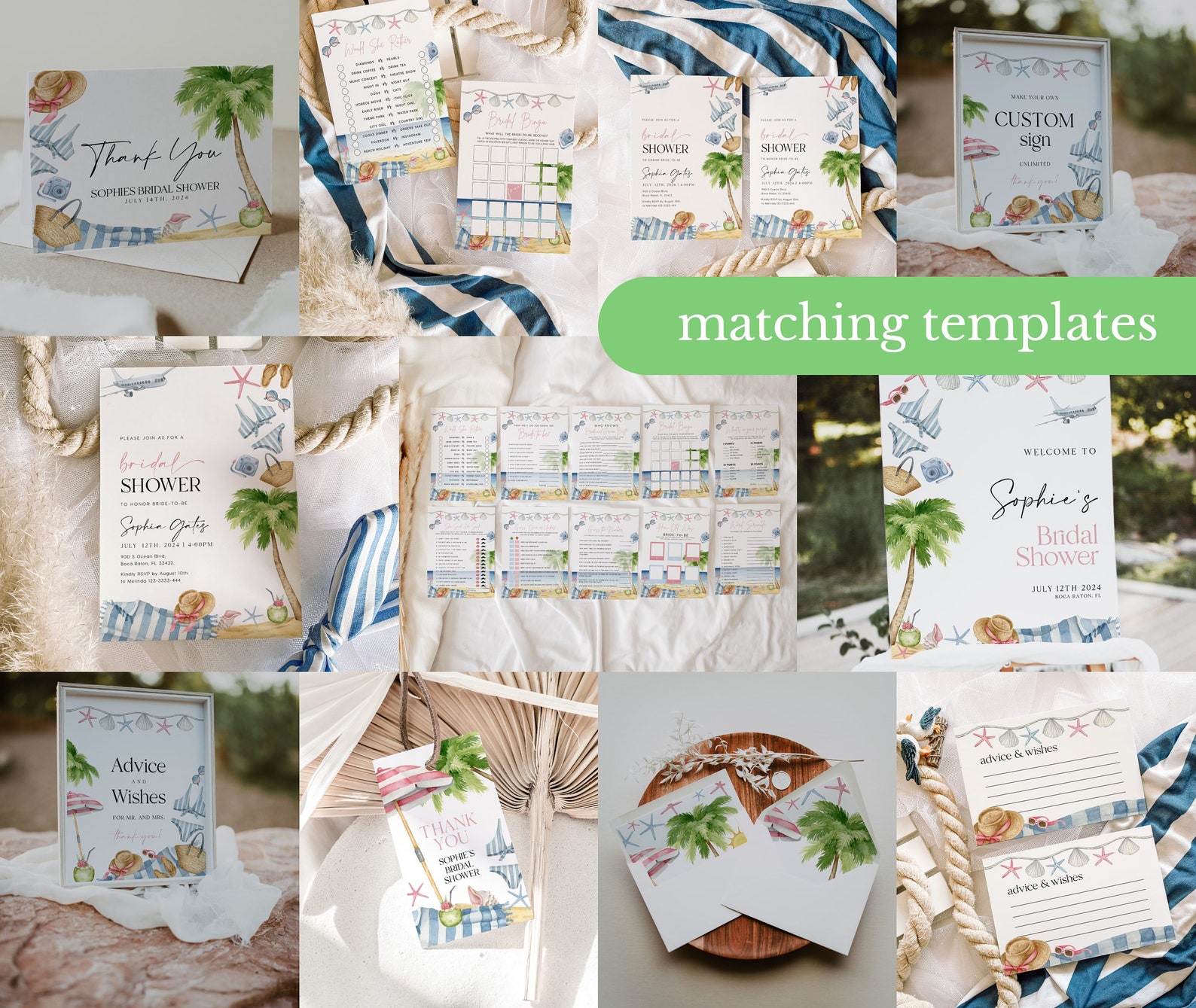 Tropical Beach Welcome Sign Beach Bridal Shower Welcome Sign - Etsy