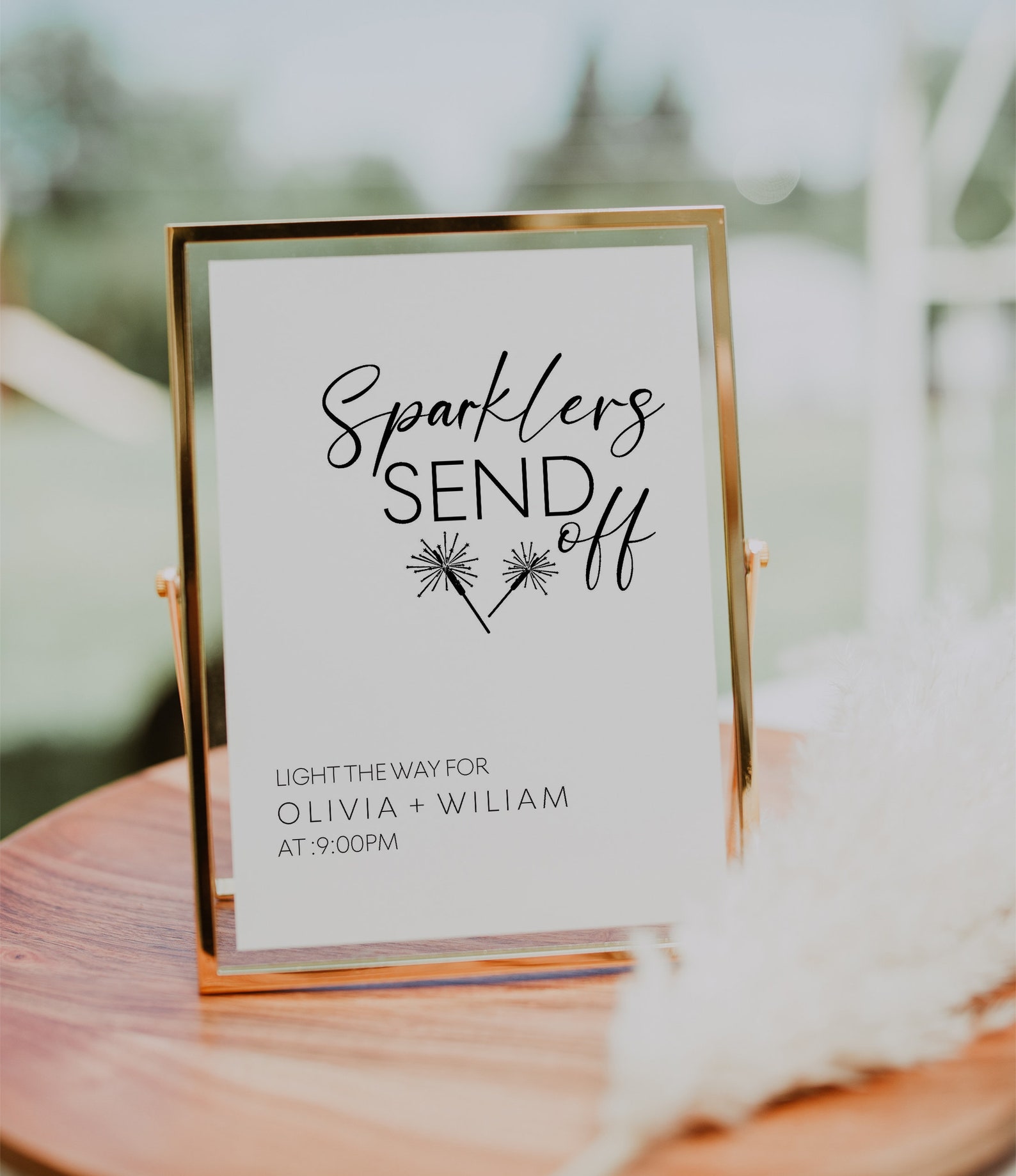 Sparkler Send off Sign Wedding Send off Sign Modern Minimal - Etsy