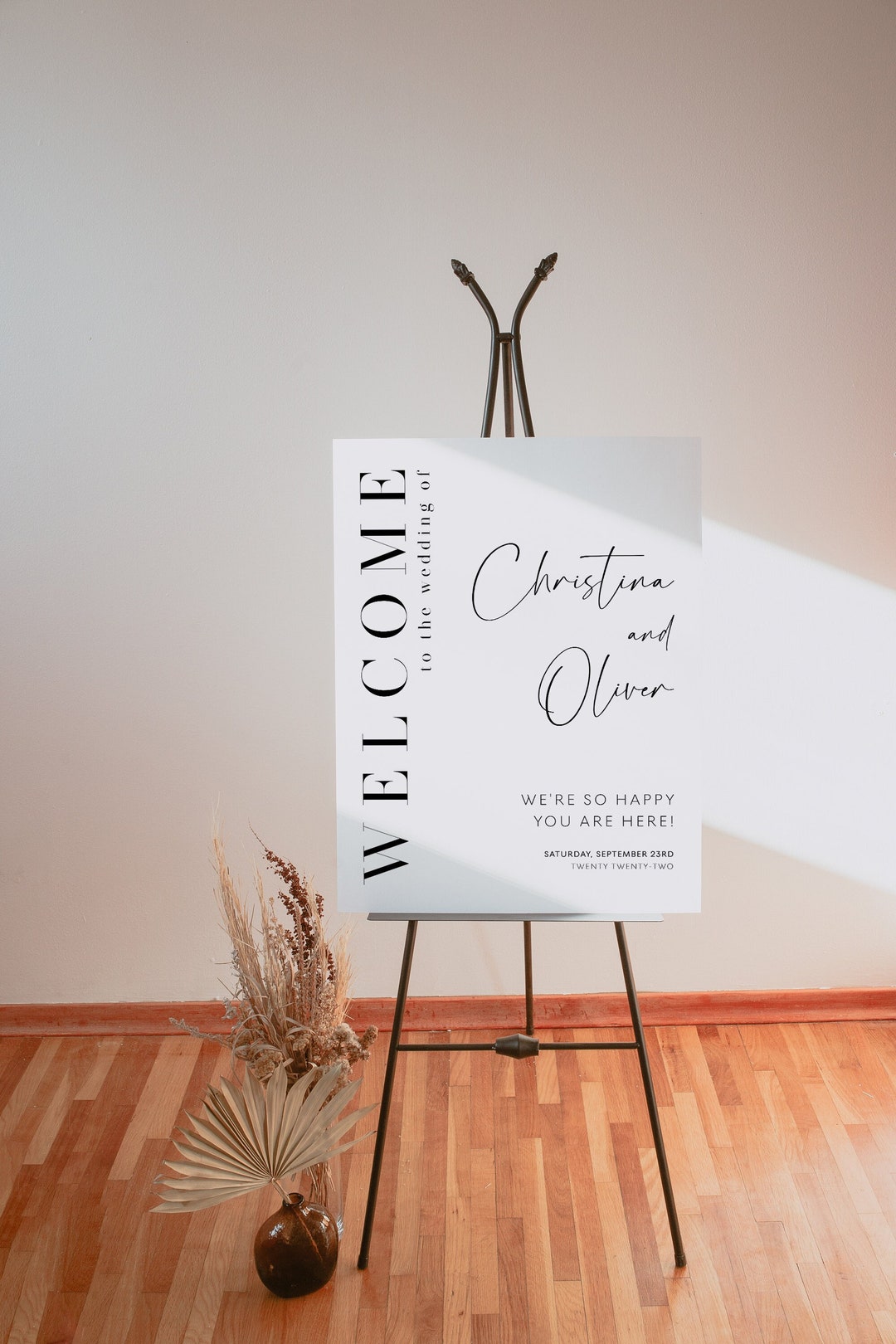 Welcome Sign Wedding, Boho Welcome Sign, Formal Welcome Sign Template ...